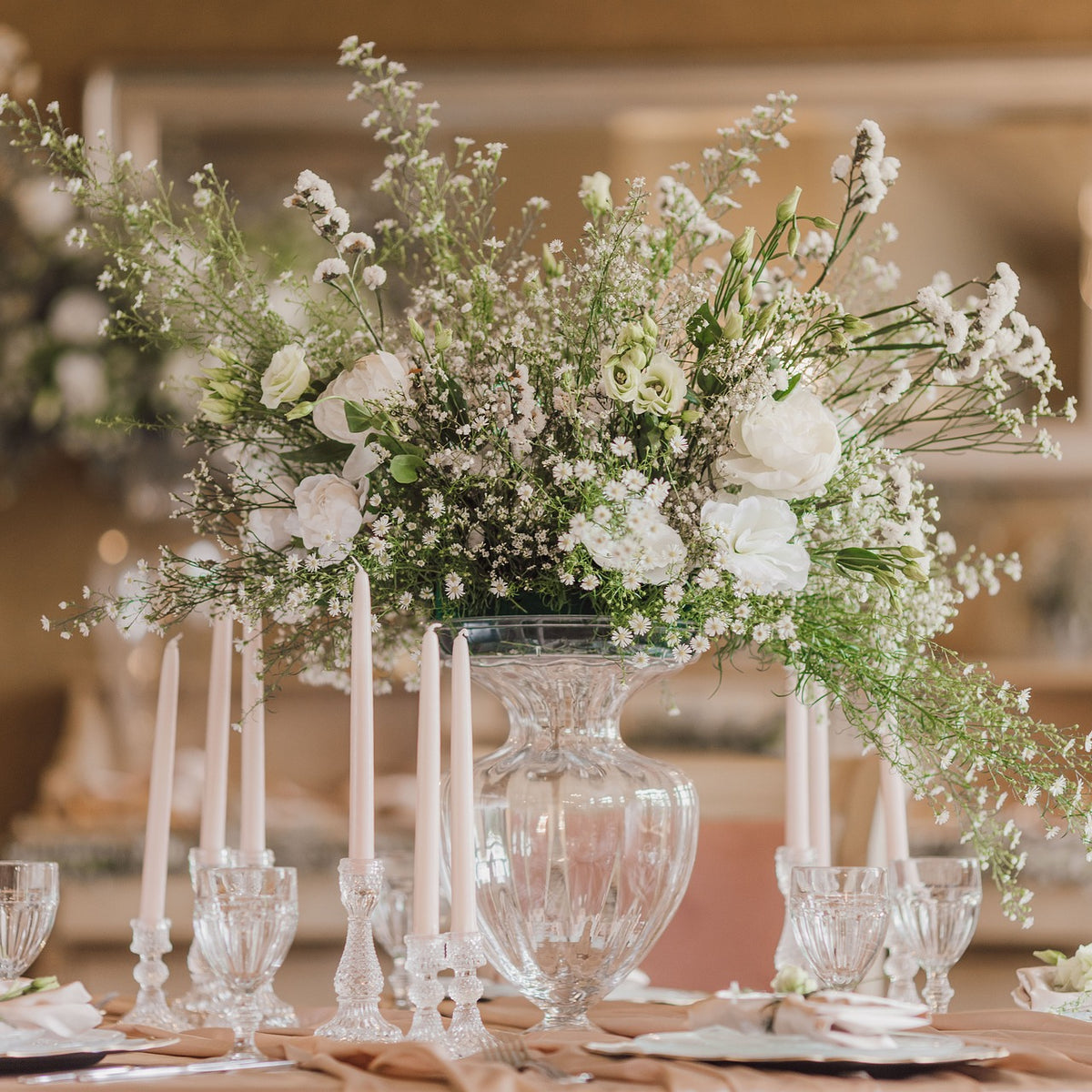 Long Table Centerpieces – Blue Paris Flowers